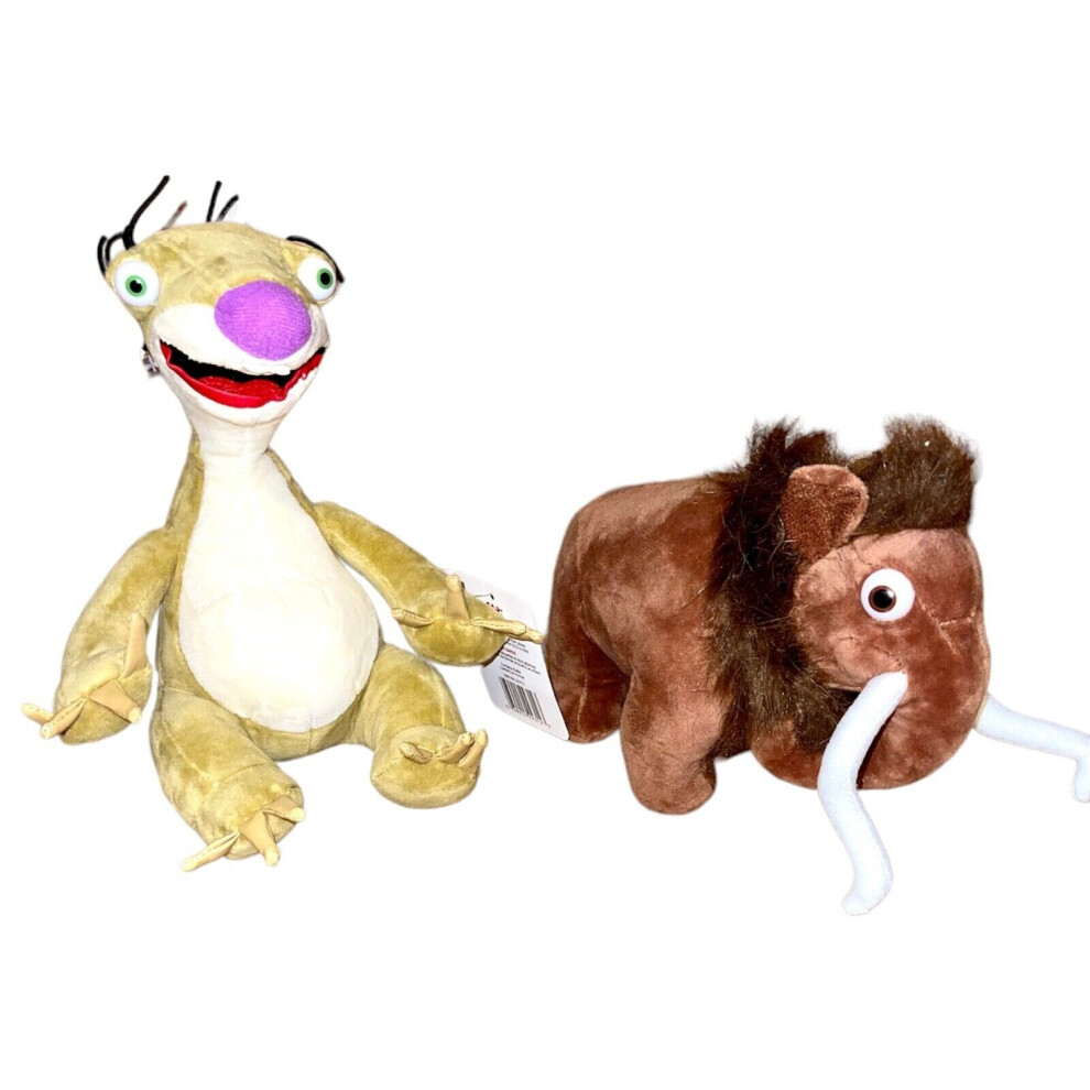 Ice Age Sid Sloth Manny Soft Plush Animal Doll Toy 8 Set of 2 on OnBuy