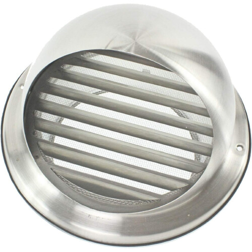 Stainless Steel Round Bull Nosed External Extractor Wall Vent Outlet ...