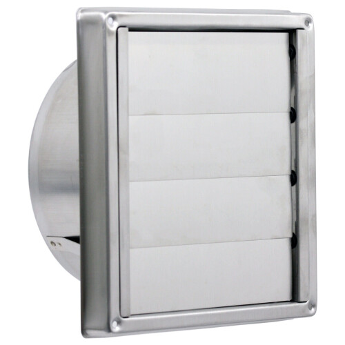 Stainless Steel Square External Extractor Wall Vent Outlet with Gravity ...