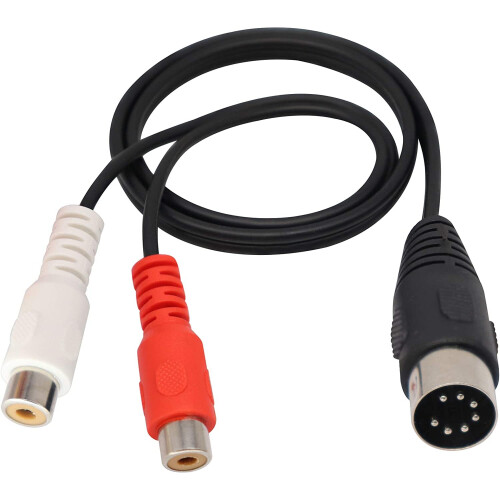 zdyCGTime Din Midi 7 Pin extension cable,2 RCA Female to Midi 7 pin ...