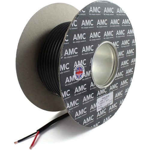 AMC Thin Wall 2 Core Auto Cables Round 2.5mm2 - 30m roll on OnBuy