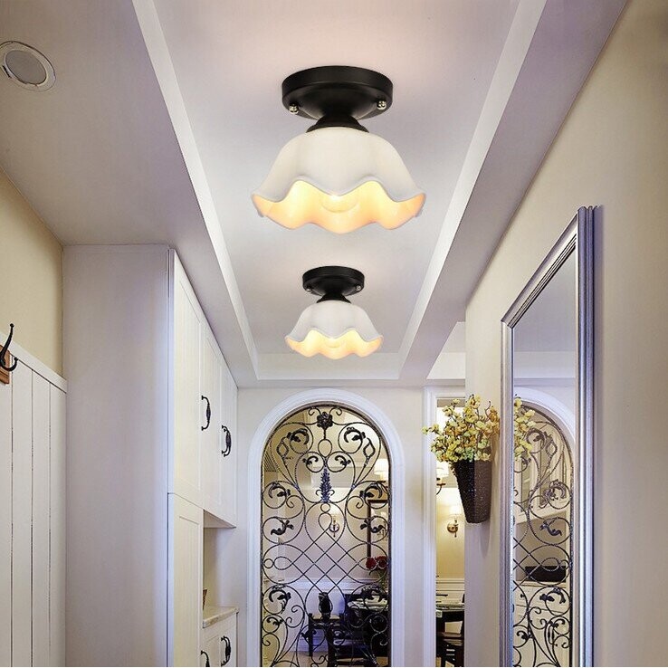 2X-Modern Retro Chandelier Black Iron Metal Vintage Style Ceiling Light ...