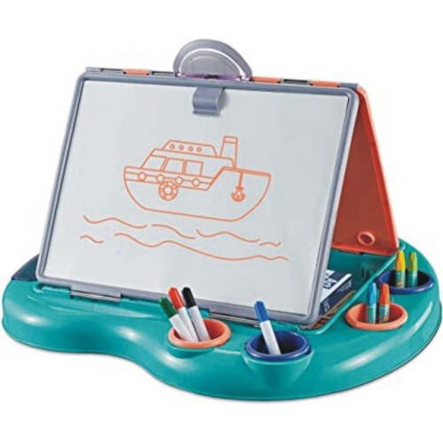 Kids Erasable Writing Pads Learning Toy Drawing Board with 12 Crayons ...