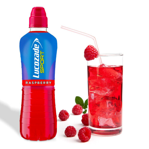 Lucozade Sport Raspberry Isotonic Sport Fat Free Energy Drink 12x500ml ...