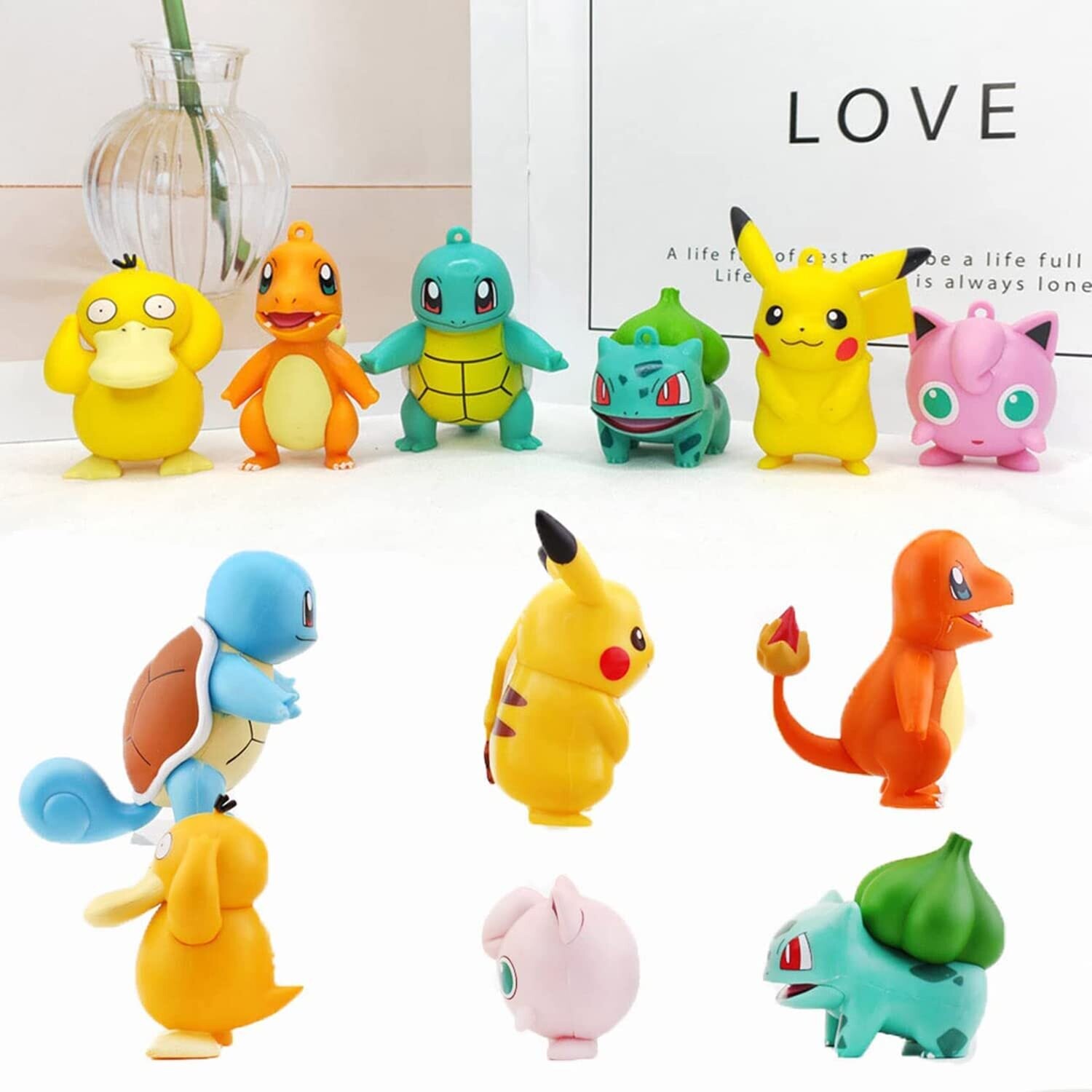 Pokemon Action Figure Pikachu Collection Toys Party Display Doll 6Pcs ...