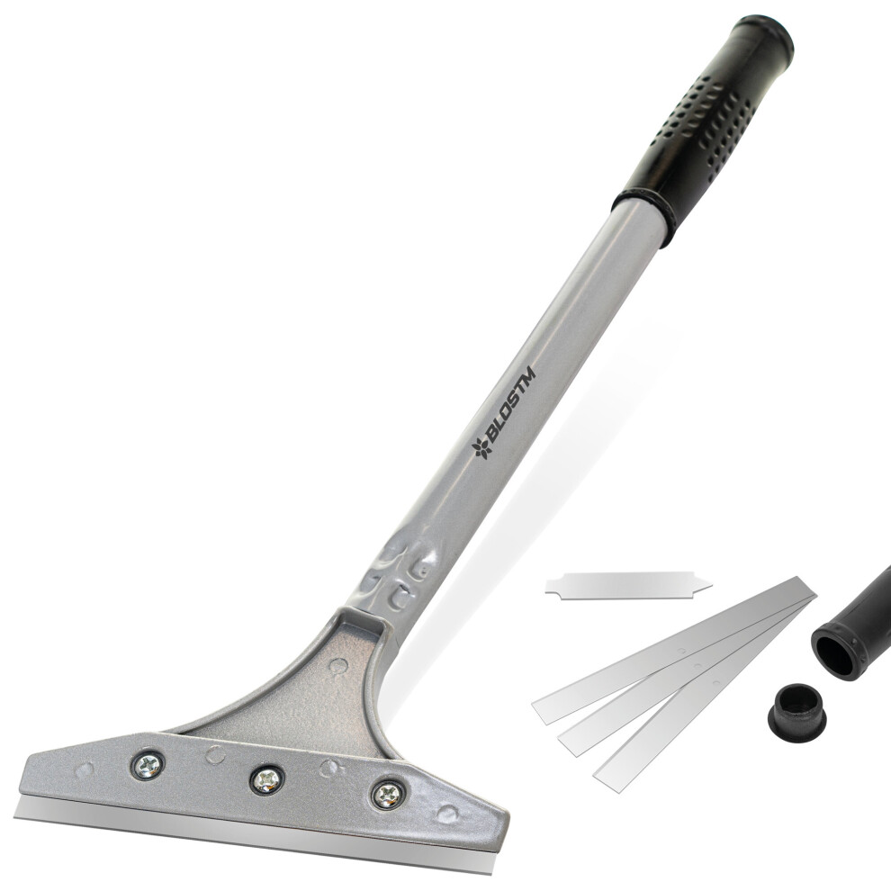 BLOSTM 5 Wallpaper Scraper Long Handle Wide Head Removes Vinyl Paint Stripper on OnBuy