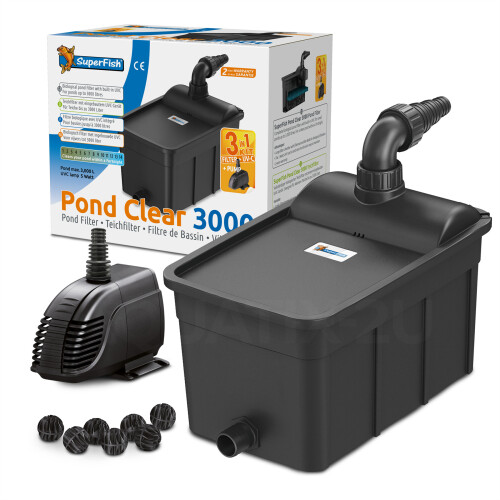 Superfish Pond Clear 3000 3-in-1 Pond Filtration Kit System - Filter ...