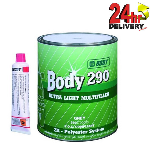 HB BODY 290 Ultra Light Multi Filler Body Filler 3L Easy Sand With BPO Hardener on OnBuy