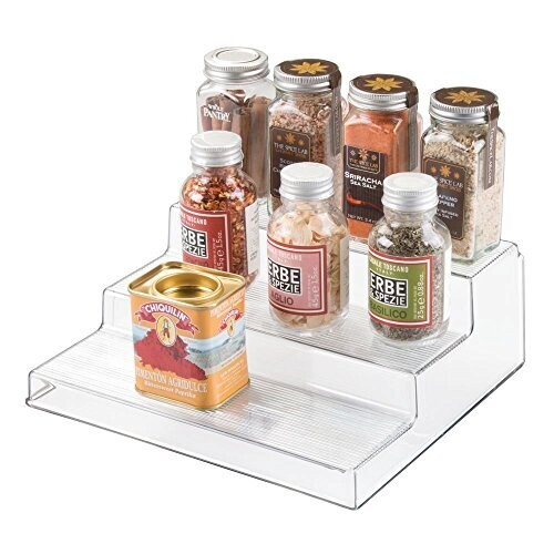 iDesign Linus Linus Plastic 3-Tier Spice Rack, Stadium Organizer Rack ...
