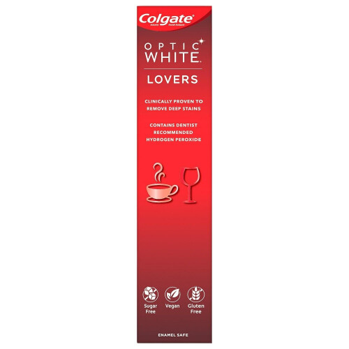 Colgate Optic White Coffee & Wine Lovers Toothpaste, Fresh Mint, 130 g ...