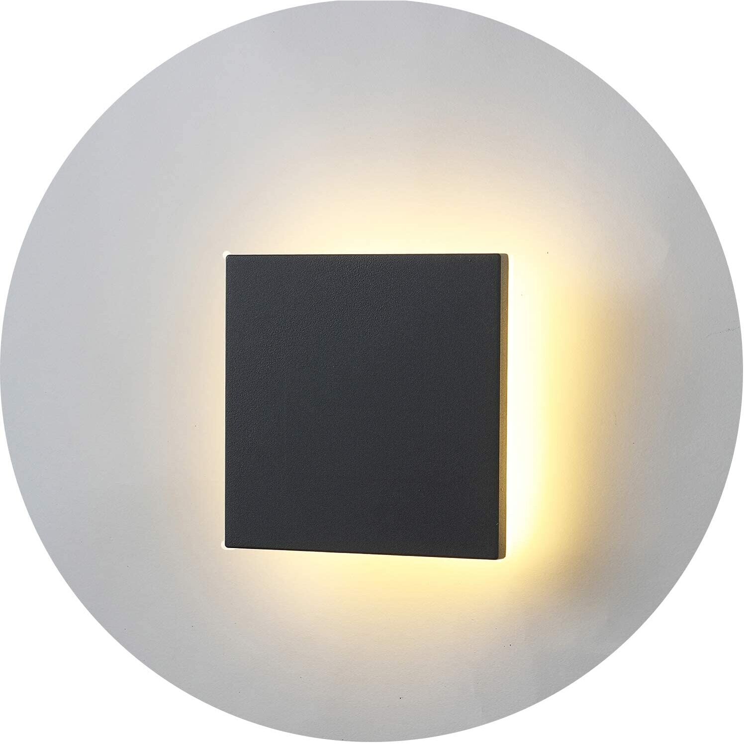 Led Wall Lamp Square Modern Wall Light Black Aluminum Acrylic Wall ...