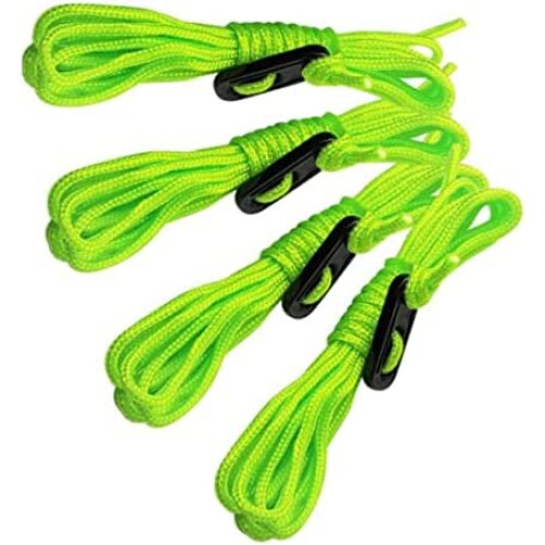 Garden Mile 4pc Tent Guy Ropes Set Camping Washing Line MultiPurpose on ...