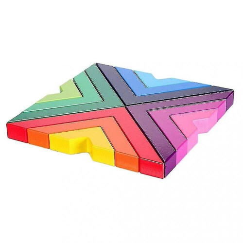 Wooden Rainbow Stacking Game Rainbow Nesting Puzzle Blocks Rainbow ...
