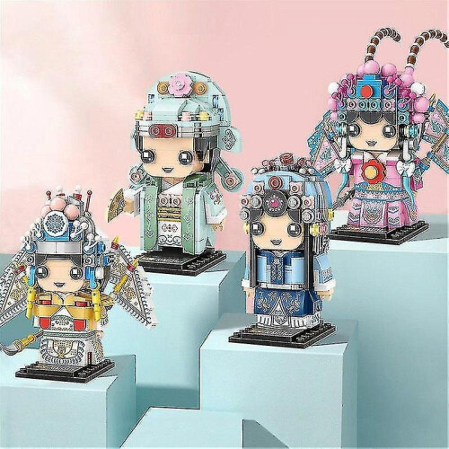 Action Figures Chinese Classical Peking Opera Building Blocks Juguetes ...
