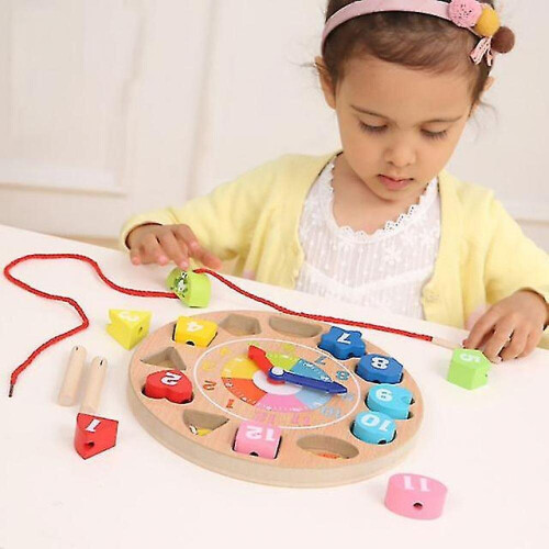 Building Alarm Clock Digital Clock Wooden Clock Building Blocks Early ...