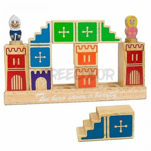 Wooden 3D Path Building Preschool Puzzle Board Game Featuring 48 ...