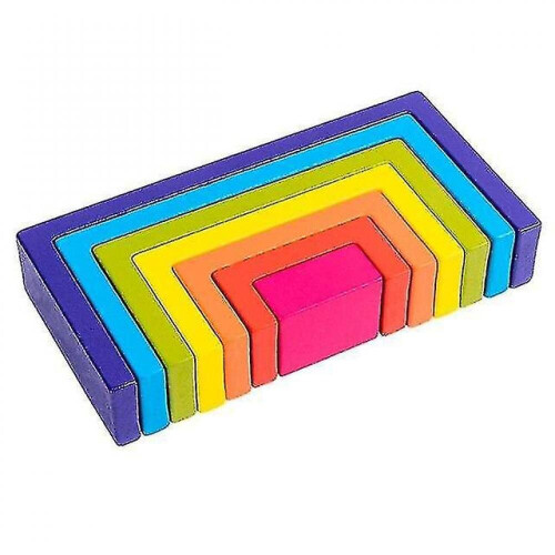 Newest Baby Wood Rainbow Toys Rainbow Bars Block Small Size Gift ...