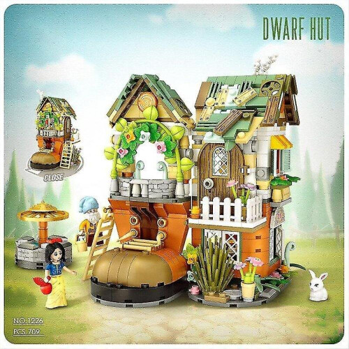 Fairy Tale Street View House Mini Block Little Red Wolf Snow Princess ...