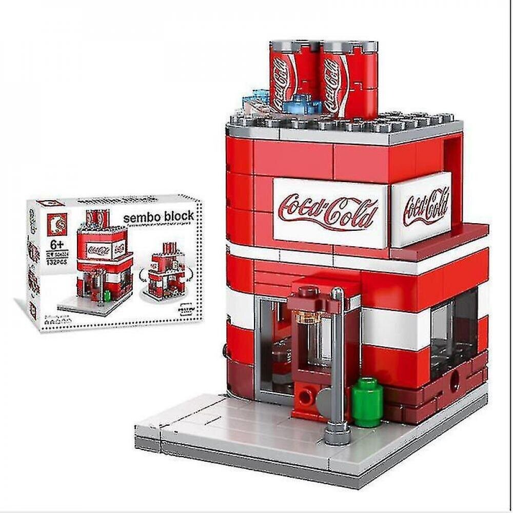 Wooden Blocks City Street Coca Cola Store Building Blocks Model Toy For ...