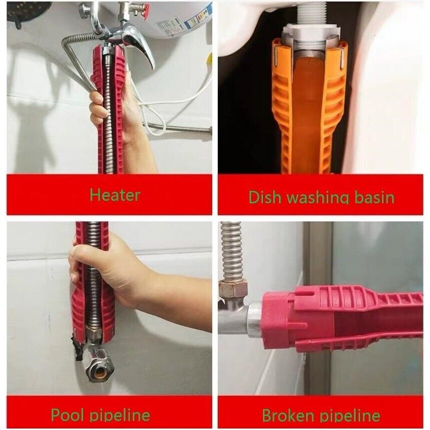 8 In 1 Multifunction Faucet Sink Faucet Wrench Tool Water Pipe Spanner ...