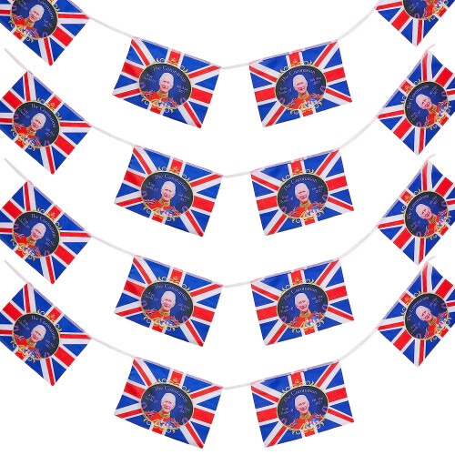 King Charles Union Jack Bunting Flag King Coronation 12FT on OnBuy