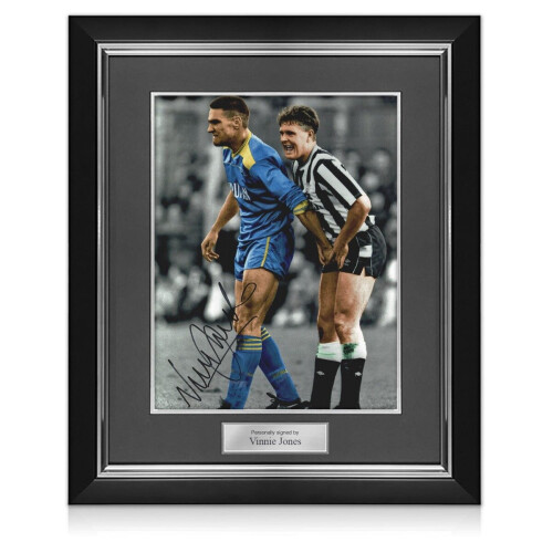 Vinnie Jones Signed Photo: Grabbing Gazza. Deluxe Frame on OnBuy