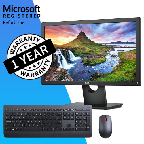 Used HP Desktop PC Computer 19" Monitor Bundle with Windows 10 Dual ...