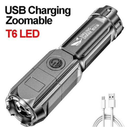 ABS strong light dimming torch outdoor portable home commonly used ...