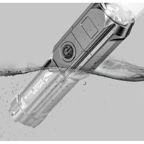 ABS strong light dimming torch outdoor portable home commonly used ...