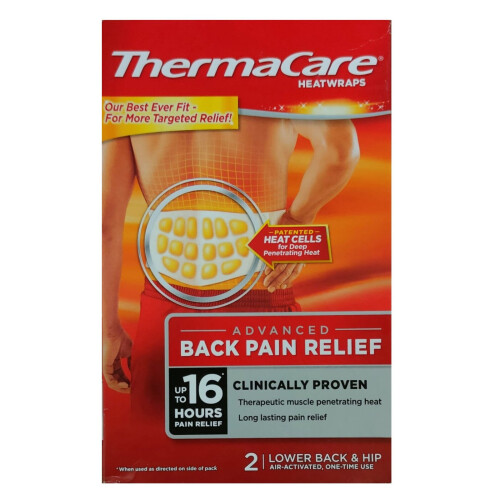 Thermacare Lower Back & Hip Heat Wraps - Pack of 2 - Up to 16hrs Pain ...