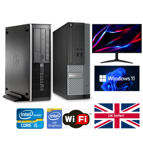 Refurbished Windows 11 PC Computer Bundle Core i5 Full set TFT WiFi 8GB ...