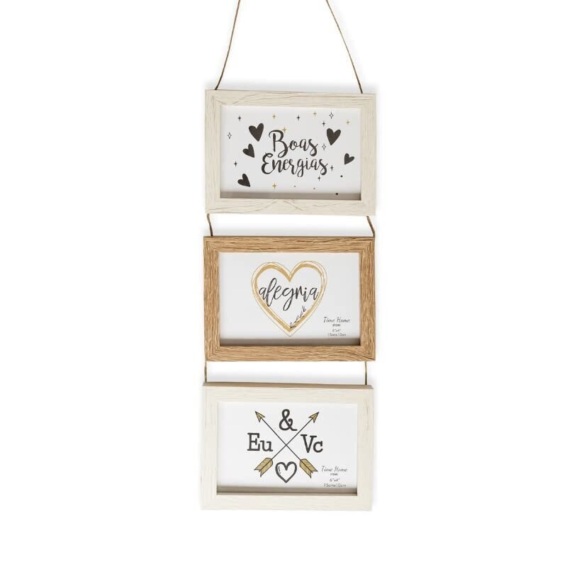 TH Multiple Photo Frame Decorative Wooden Wall Hanging Frame For 3 ...