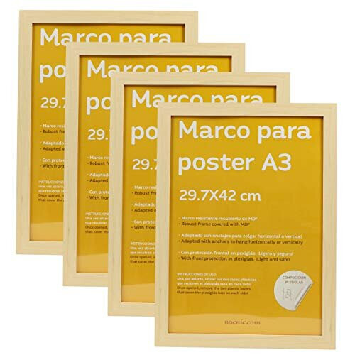 Nacnic Set of 4 Robust Classic photo frame to protect and display ...