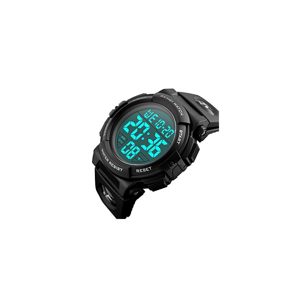 SKMEI Large Face Digital Men?s Watch Sports Waterproof LED Military ...