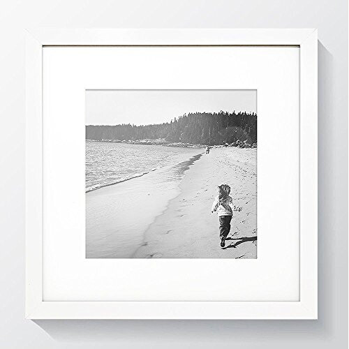 REAL GLASS 8x8 Frame With Mount - Oxford White 12x12 Photo Frame For ...