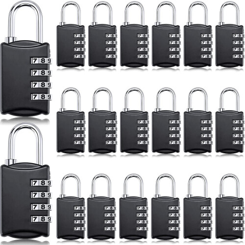 20 Pcs 4 Digit Combination Lock Small Combo Locks Luggage Number Locks ...