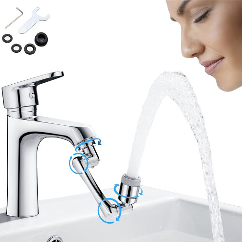 Universal Rotating Faucet Aerator,1440¡ã Large-Angle Splash Filter ...