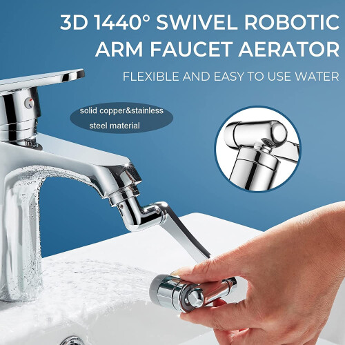Universal Rotating Faucet Aerator,1440¡ã Large-Angle Splash Filter ...