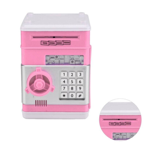 Pink Piggy Bank Safe Money Box Electronic Password Lock