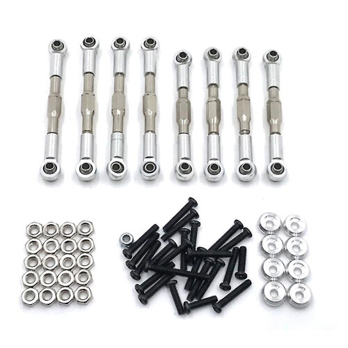 Compatible With Wpl C14 C24 C24-1 Mn D90 D99 Mn99s Metal Pull Rod Set Rc Car,silver on OnBuy