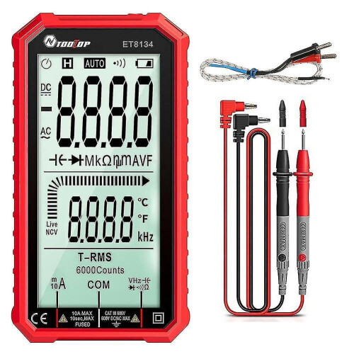 Tooltop Et8134 Digital Meter Ncv Er /ac Volta Current Measurement Cce ...