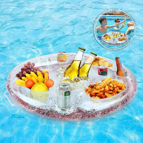-inflatable Drink H With 8 Holes, Beer Juice Bevera Tray, Floating Bar ...