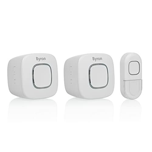Byron DBY-2472UK Wireless Portable Doorbell Set, Smart Control, 200m ...