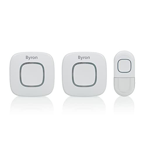 Byron DBY-2472UK Wireless Portable Doorbell Set, Smart Control, 200m ...