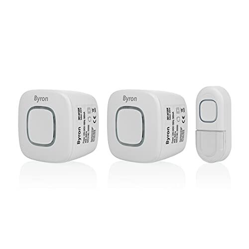 Byron DBY-2472UK Wireless Portable Doorbell Set, Smart Control, 200m ...
