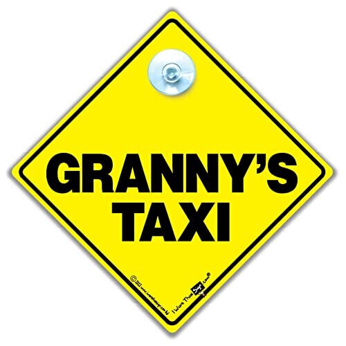 Granny's Taxi Car Sign, Car Sign, Bumper Sticker, Baby on Board ...