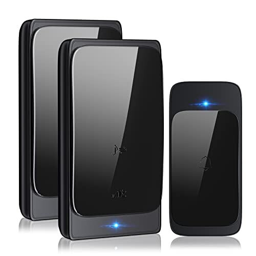 Wireless Doorbell with 2 Receivers, RIIKUNTEK Door Bell with 900ft Long ...