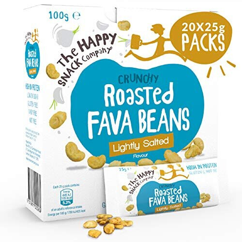 The Happy Snack Company Roasted Fava Beans, Lightly Salted Flavour ...