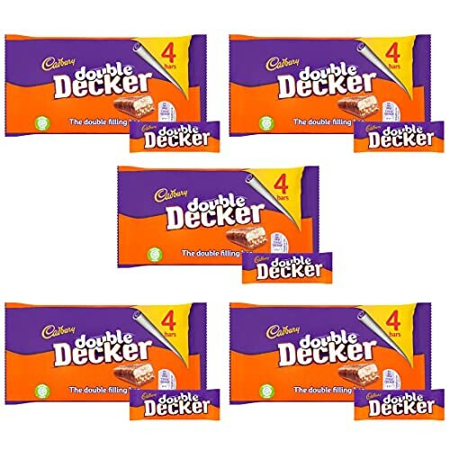Cadbury Double Decker Chocolate Bar 4 Pack (Pack of 5) 160g Each on OnBuy