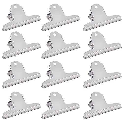 GUOKOFF 12 Pack Large Binder Clips, 120mm Metal Hinge Clip, Large ...